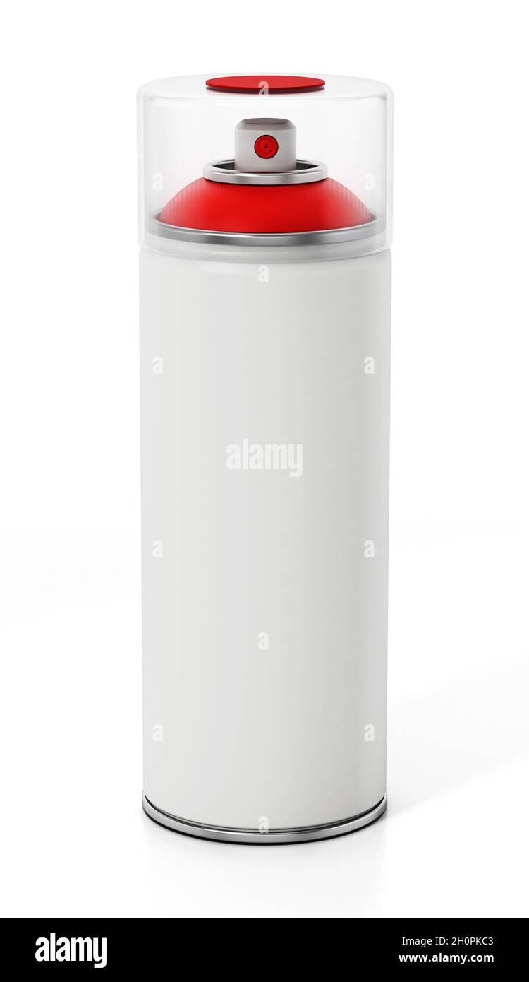 Blank spray can isolated on white background. 3D illustration Stock ...