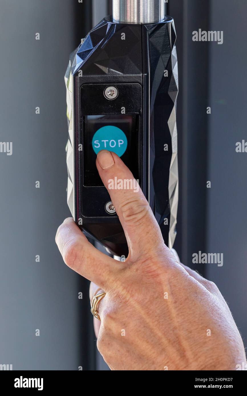 Stop request button in a bus hi-res stock photography and images - Alamy