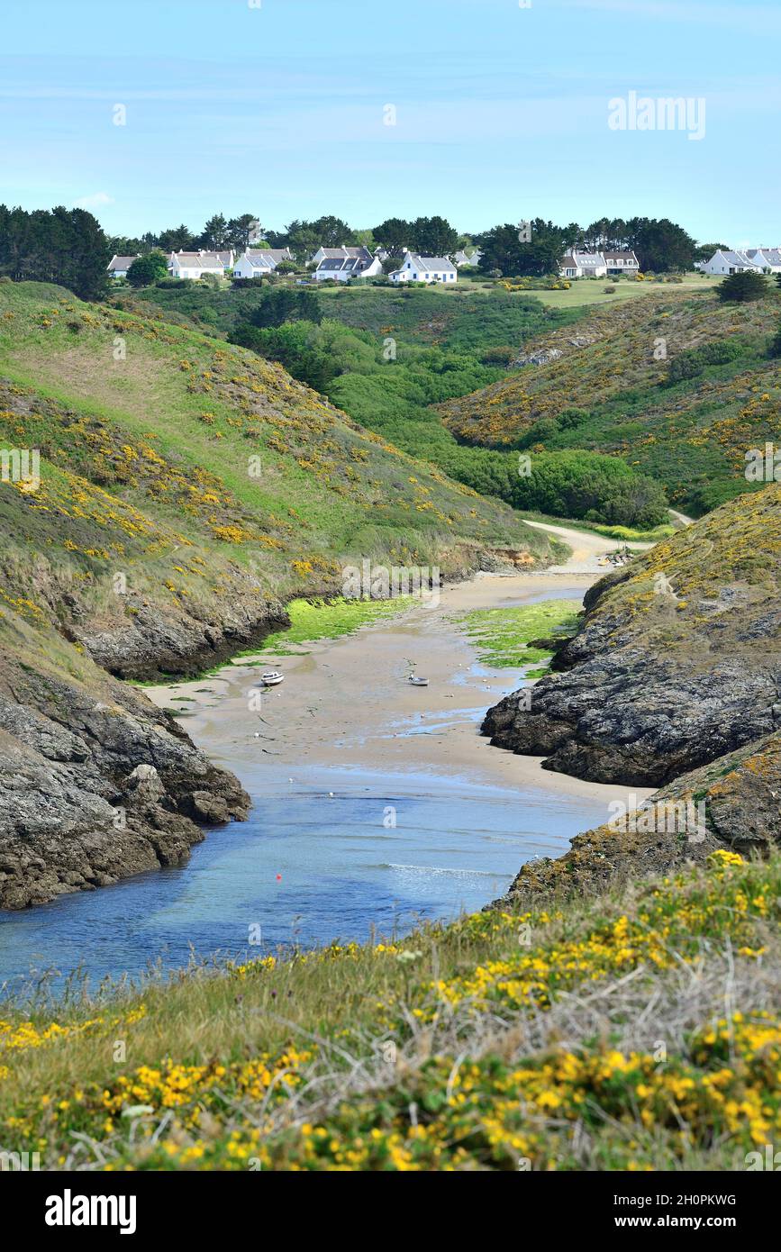 “Belle Ile en Mer" island (off the coasts of Brittany, north western ...