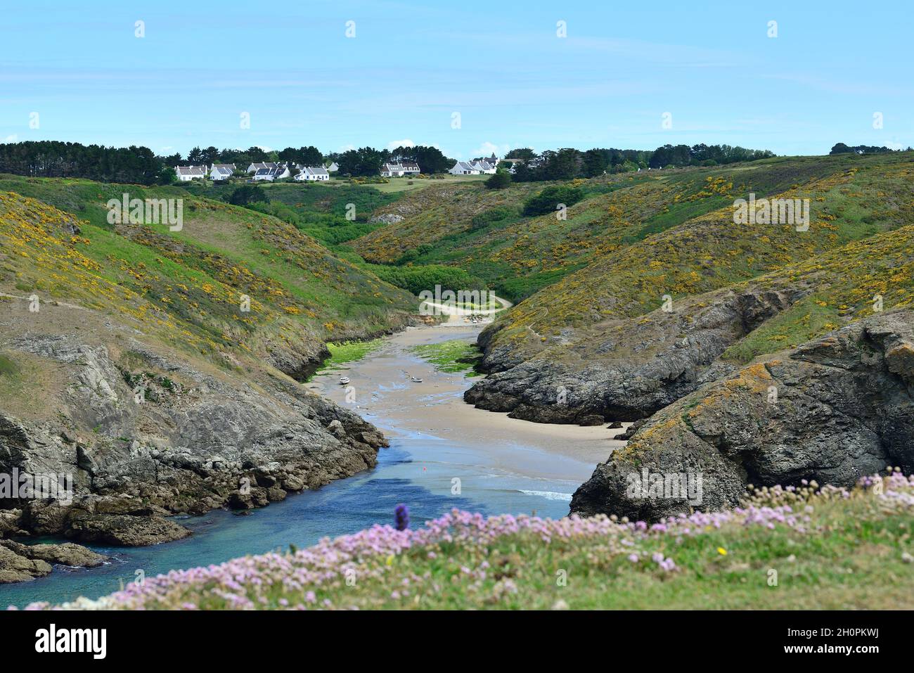 “Belle Ile en Mer" island (off the coasts of Brittany, north western ...