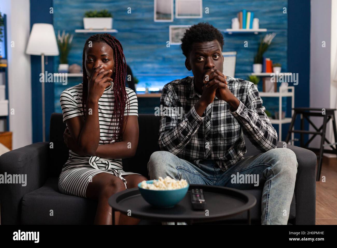 Black People Watching Television 515 Black Family Looking Tv Stock