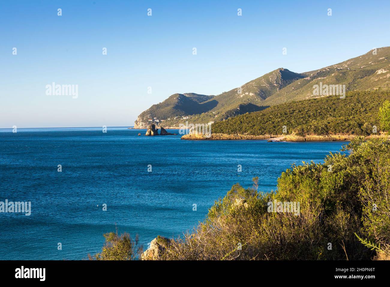 Portugal, Setubal peninsula: landscape of the Arrabida Nature Park ...