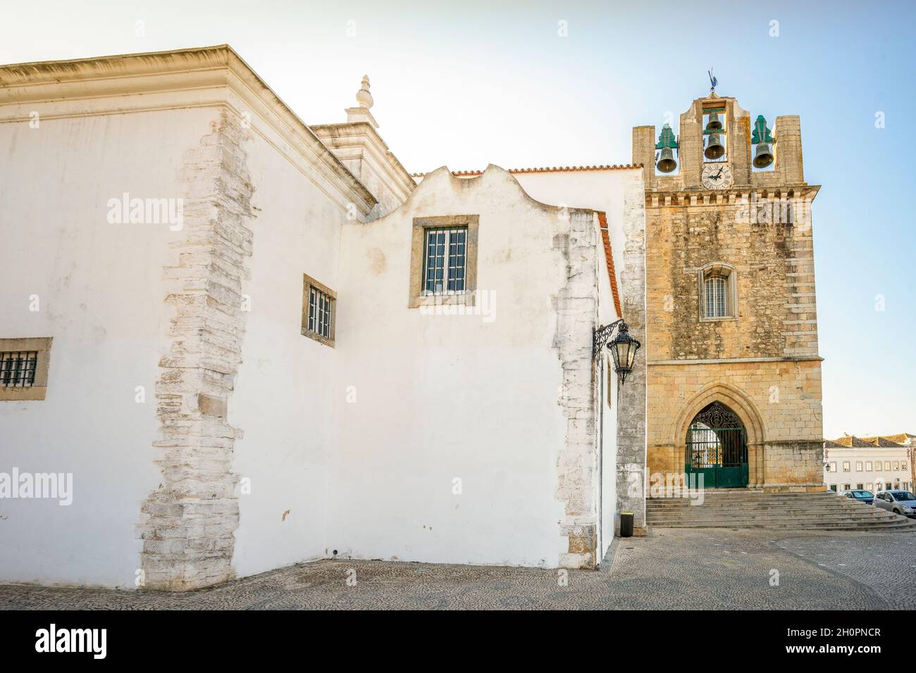 Street view in the old town faro city hi-res stock photography and ...