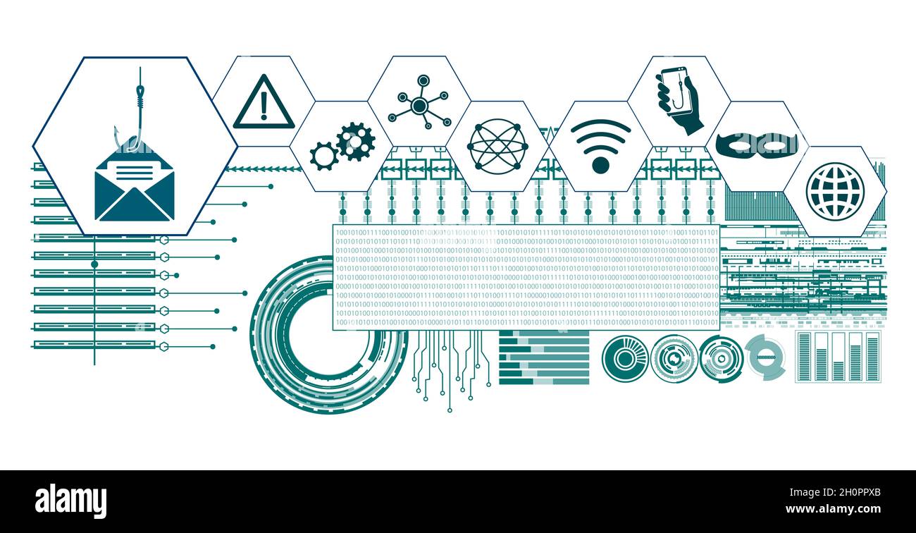 Phishing mail internet threat Cut Out Stock Images & Pictures - Alamy