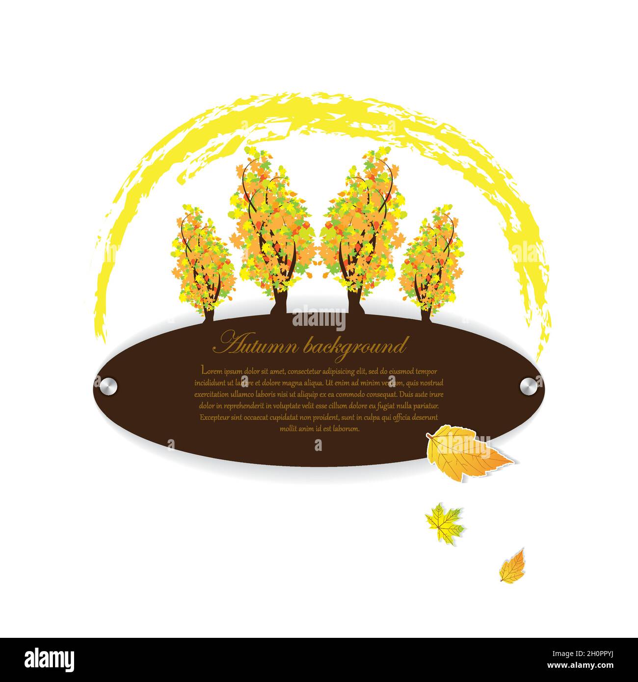 Beautiful trees colorful foliage Stock Vector Images - Alamy