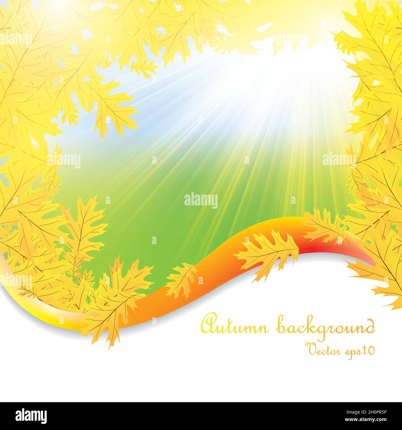 Autumn seasonal background falling Stock Vector Images - Alamy