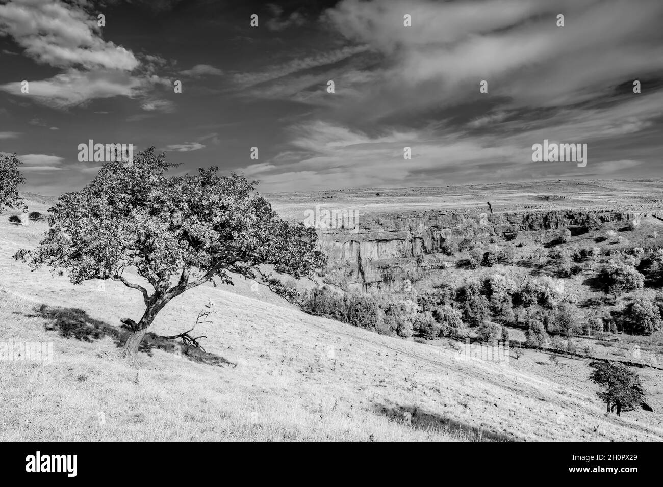 This Autumn scene is of the famous Malham Cove spectacular geological ...