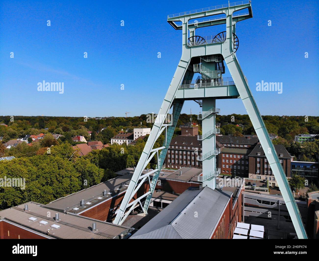 Bochum city, Germany. Industrial heritage of Ruhr region. Former coal ...