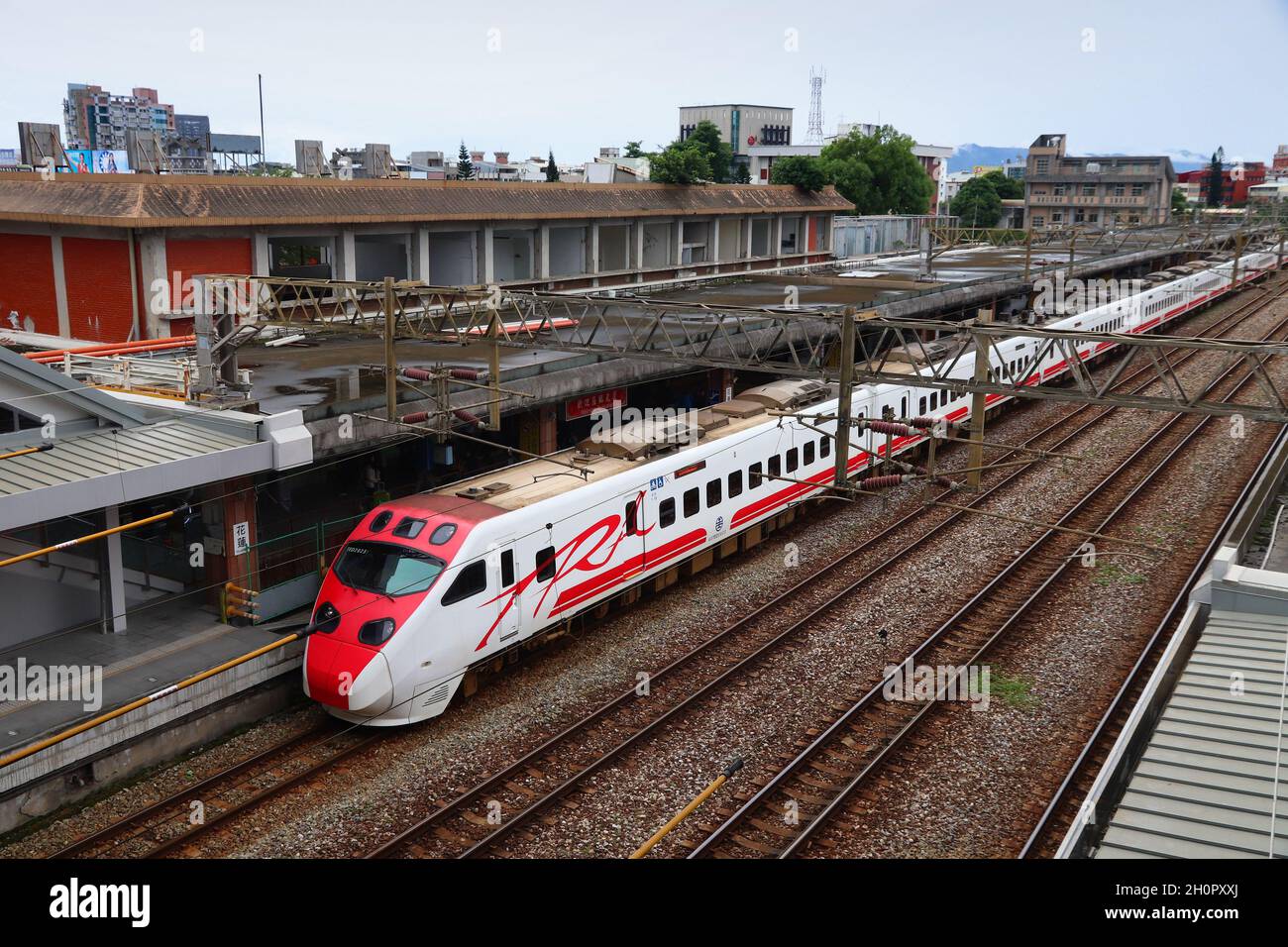 HUALIEN, TAIWAN - NOVEMBER 26, 2018: TEMU 2000 train of Taiwan Railways ...
