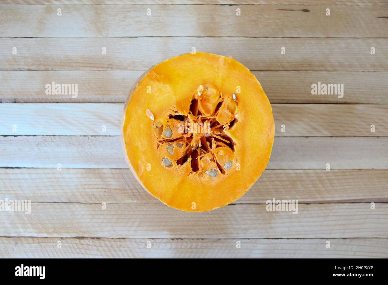 Fresh pumpkin cut open hi-res stock photography and images - Alamy
