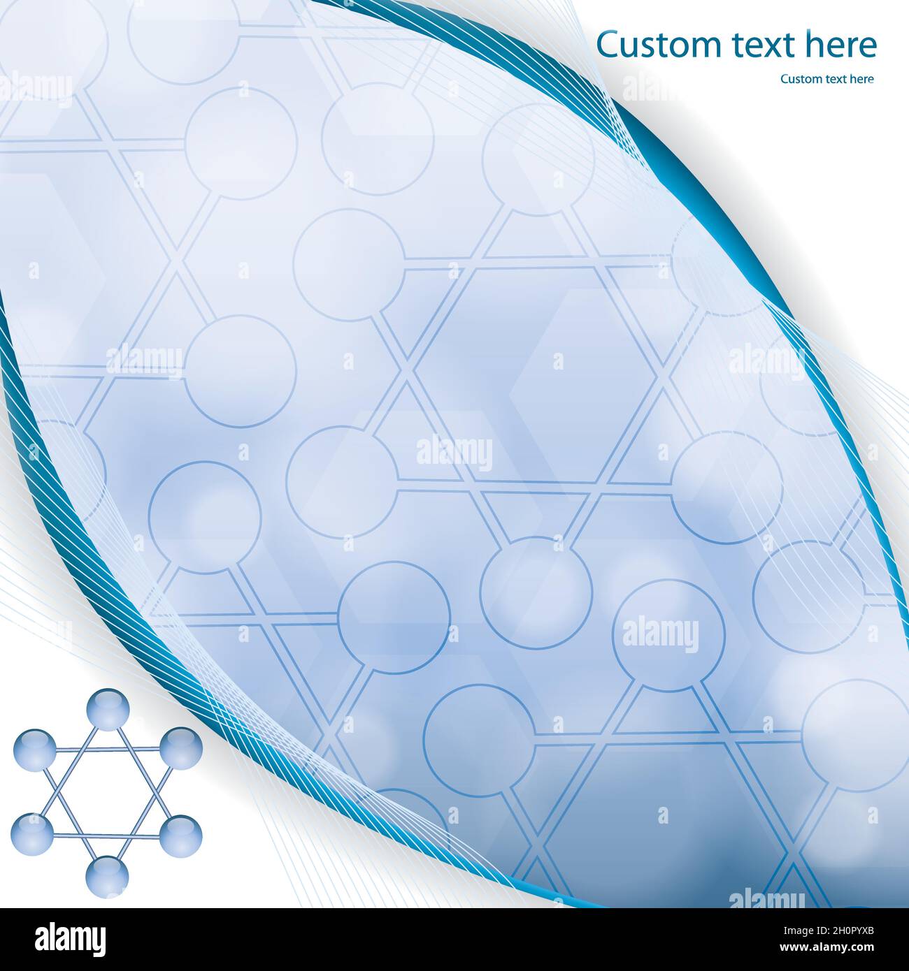 Abstract molecule blue background Stock Vector Image & Art - Alamy