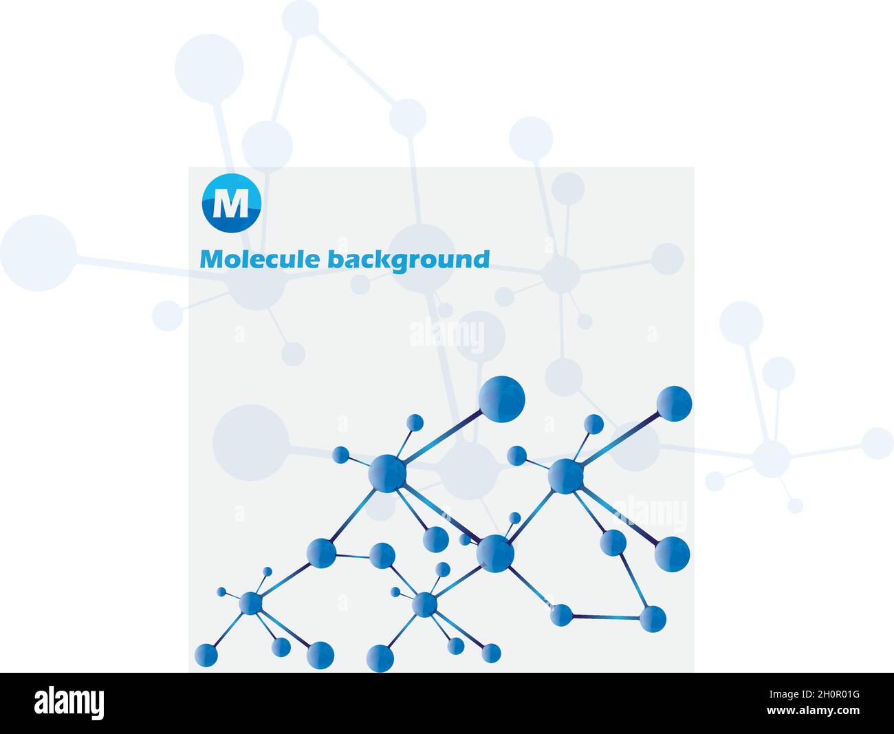 Abstract molecule blue silver background Stock Vector Image & Art - Alamy