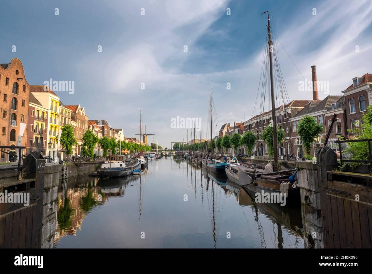 The historic Delfshaven, harbour port and the Pilgrim Fathers of ...