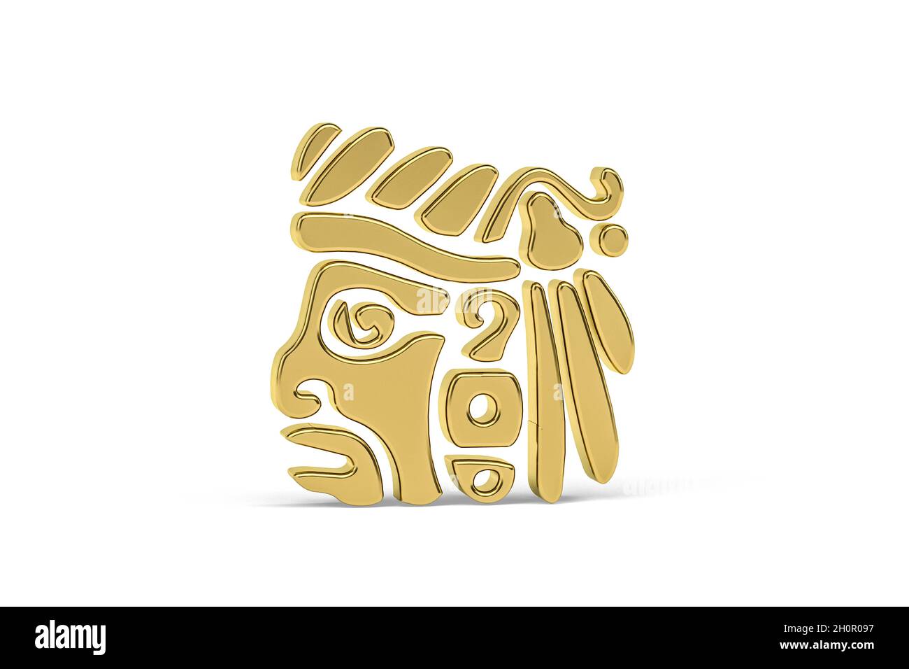Ancient Mayan civilization - Golden art and culture icon isolated on ...