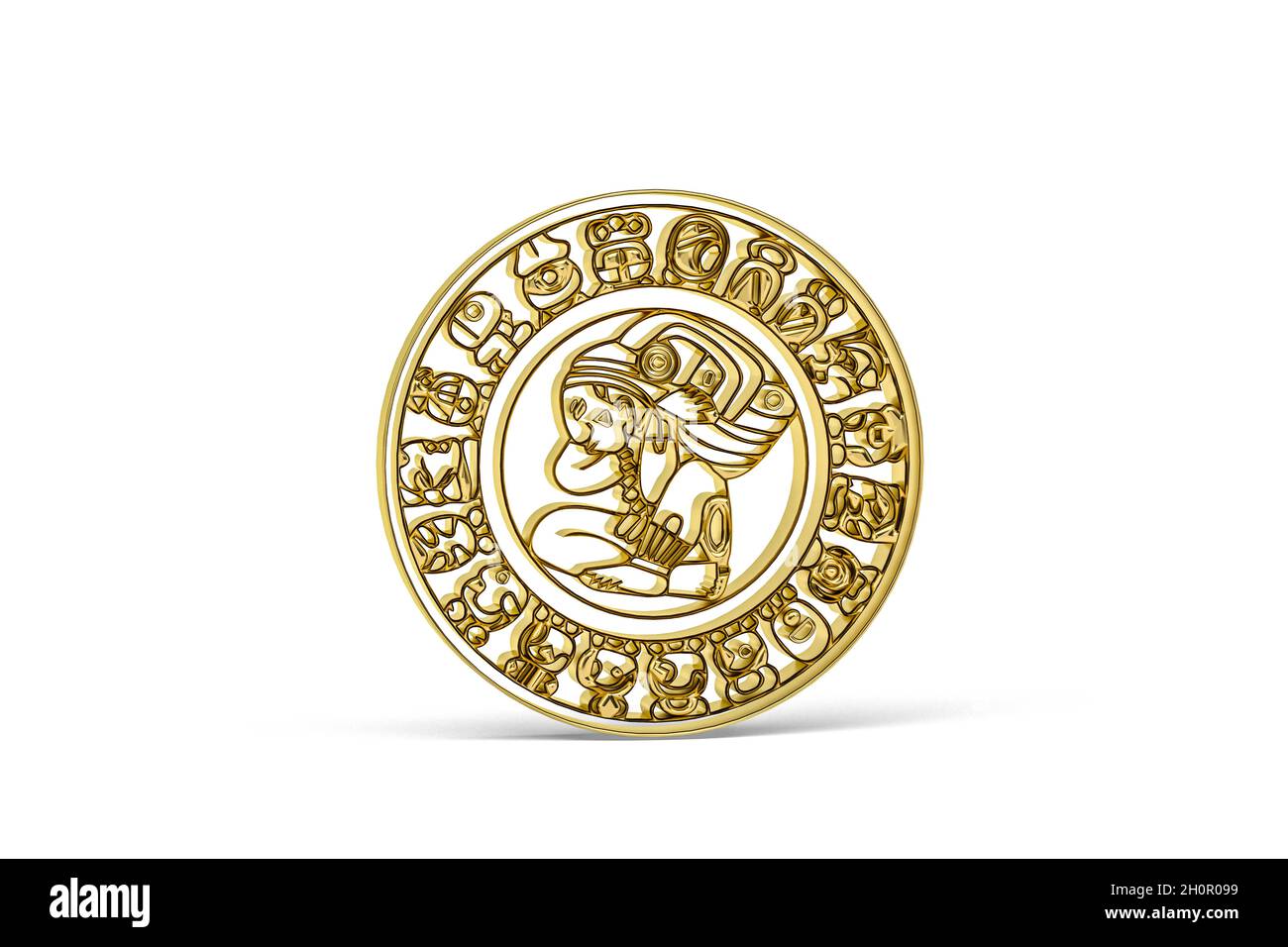 Ancient Mayan civilization - Golden art and culture icon isolated on ...