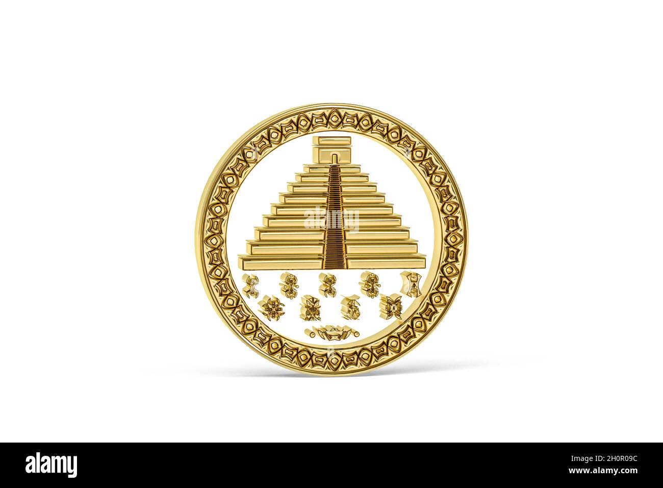 Ancient Mayan civilization - Golden art and culture icon isolated on ...