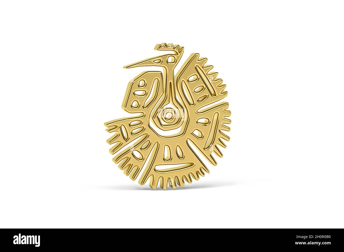 Ancient Mayan civilization - Golden art and culture icon isolated on ...
