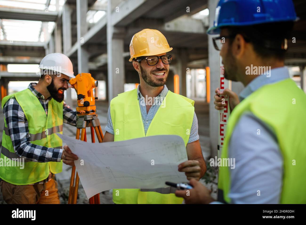 Business building teamwork people concept. Group of engineer with ...