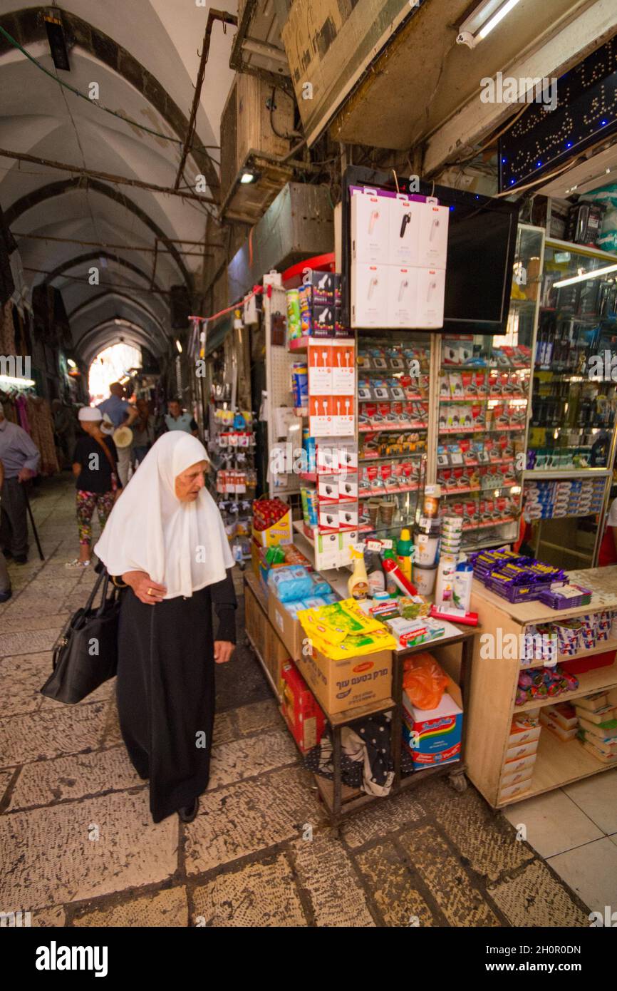 Asia, Middle East, Israel, Jerusalem, Old City, Arabic market Stock ...