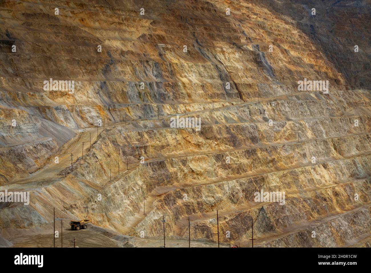 Excavation open pit mine. Copper, gold and silver mine operation Stock ...