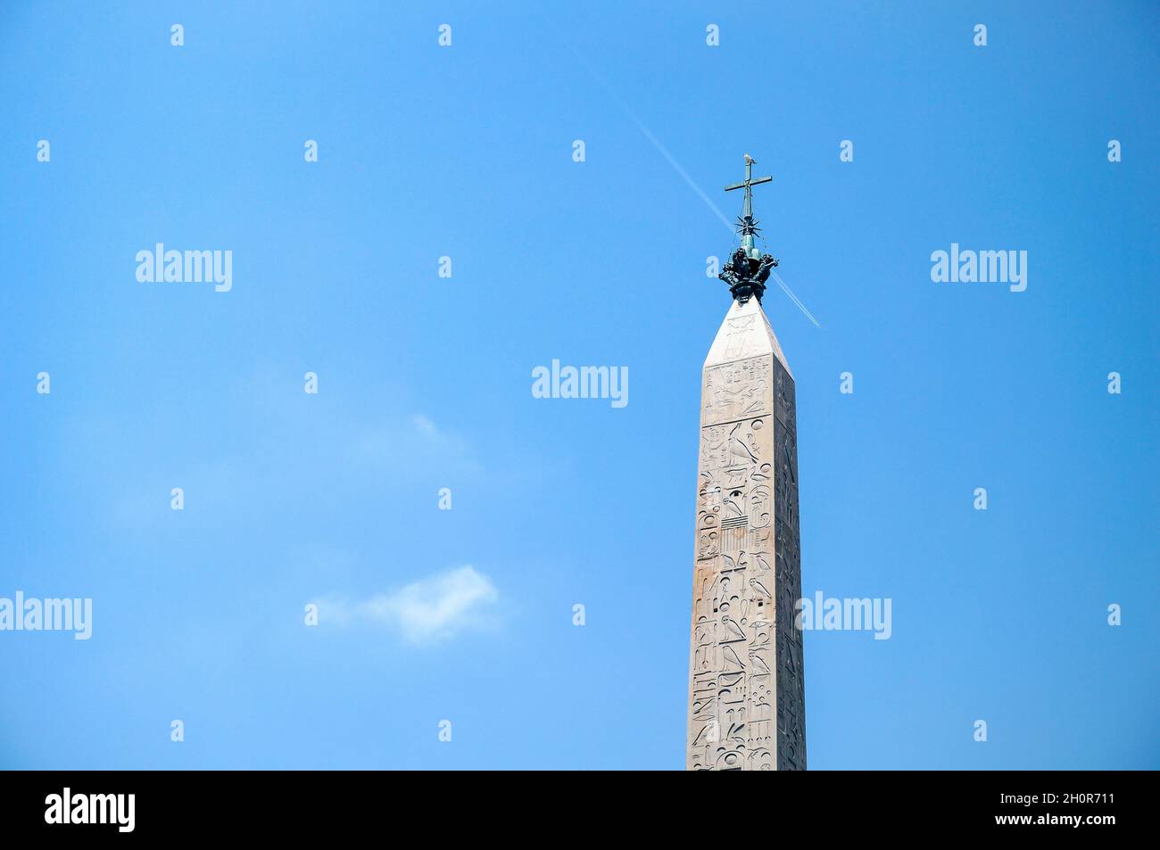Lateran Obelisk in Rome. The tallest Egyptian obelisk against the ...