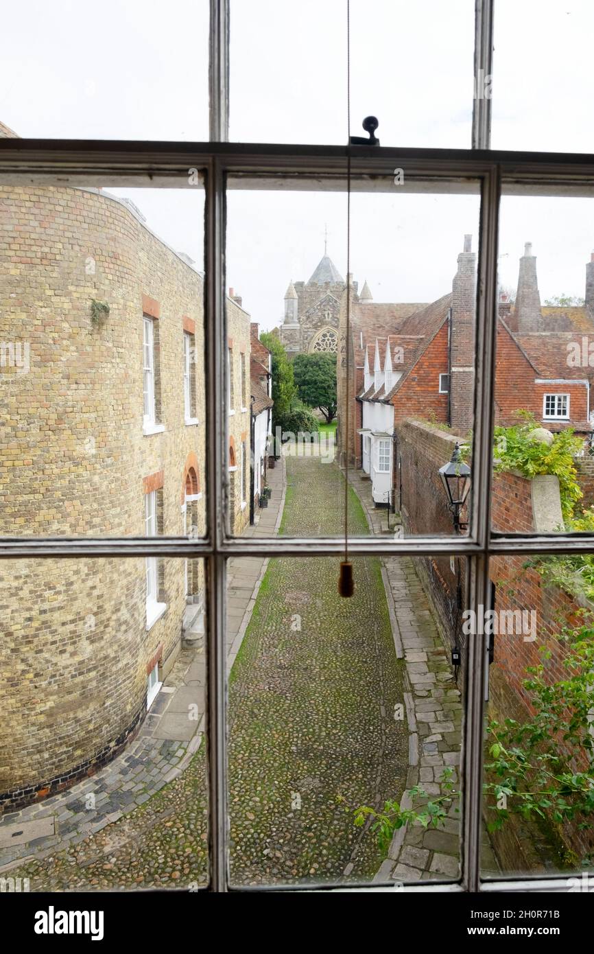 View along West Street to St Mary's church tower from American author ...