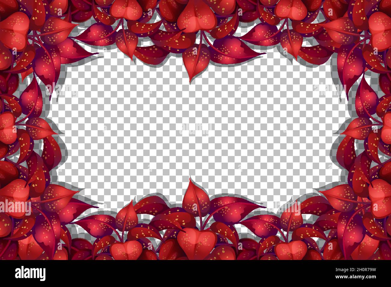 Nature plants frame transparent background illustration Stock Vector ...