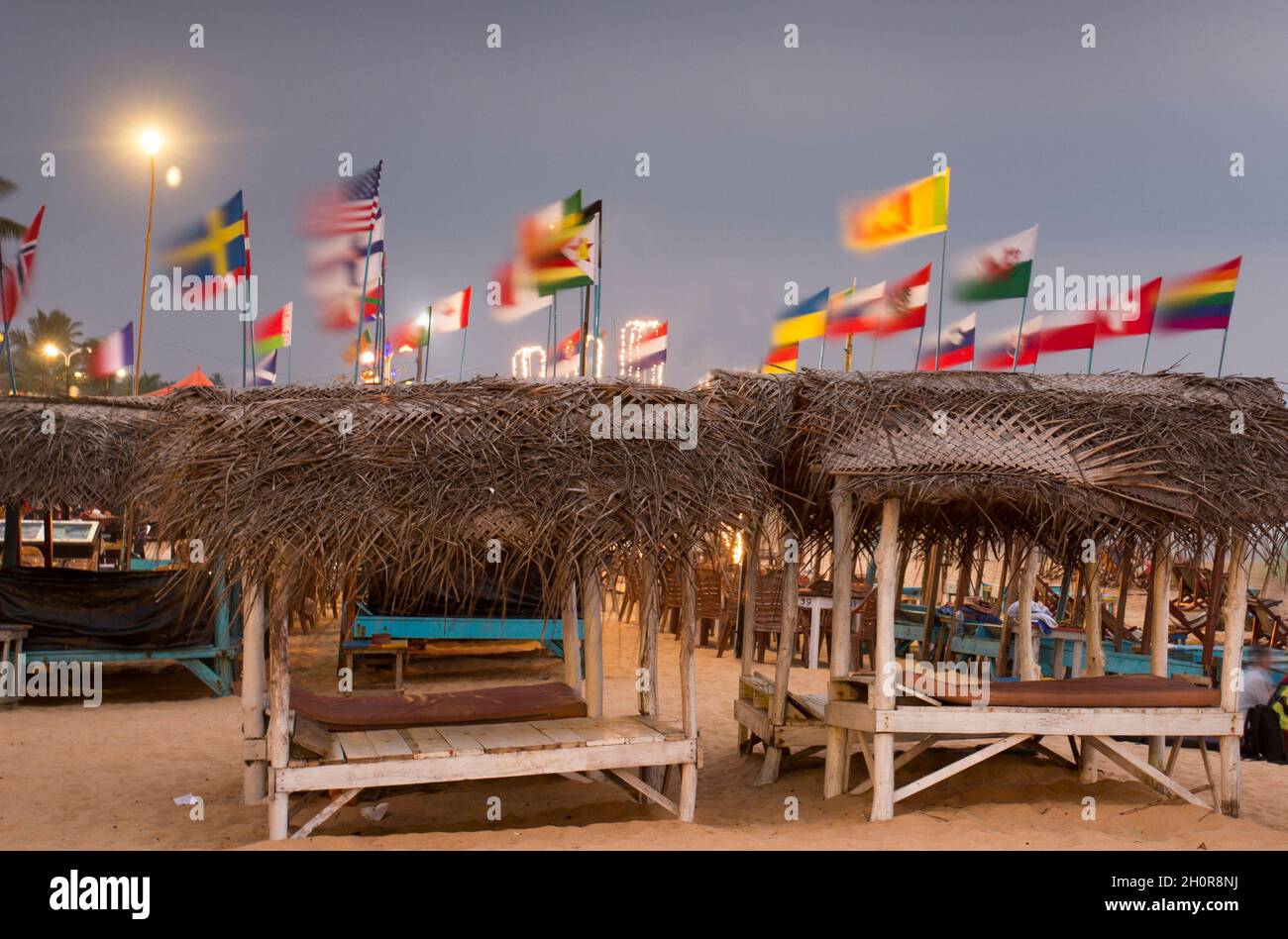Flags on beach sri lanka hi-res stock photography and images - Alamy