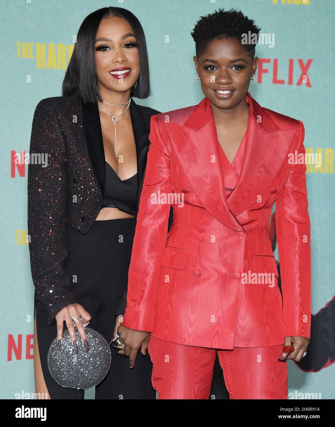 (L-R) Chris Amore and Calesha "Bre-Z" Murray arrives at THE HARDER THEY ...