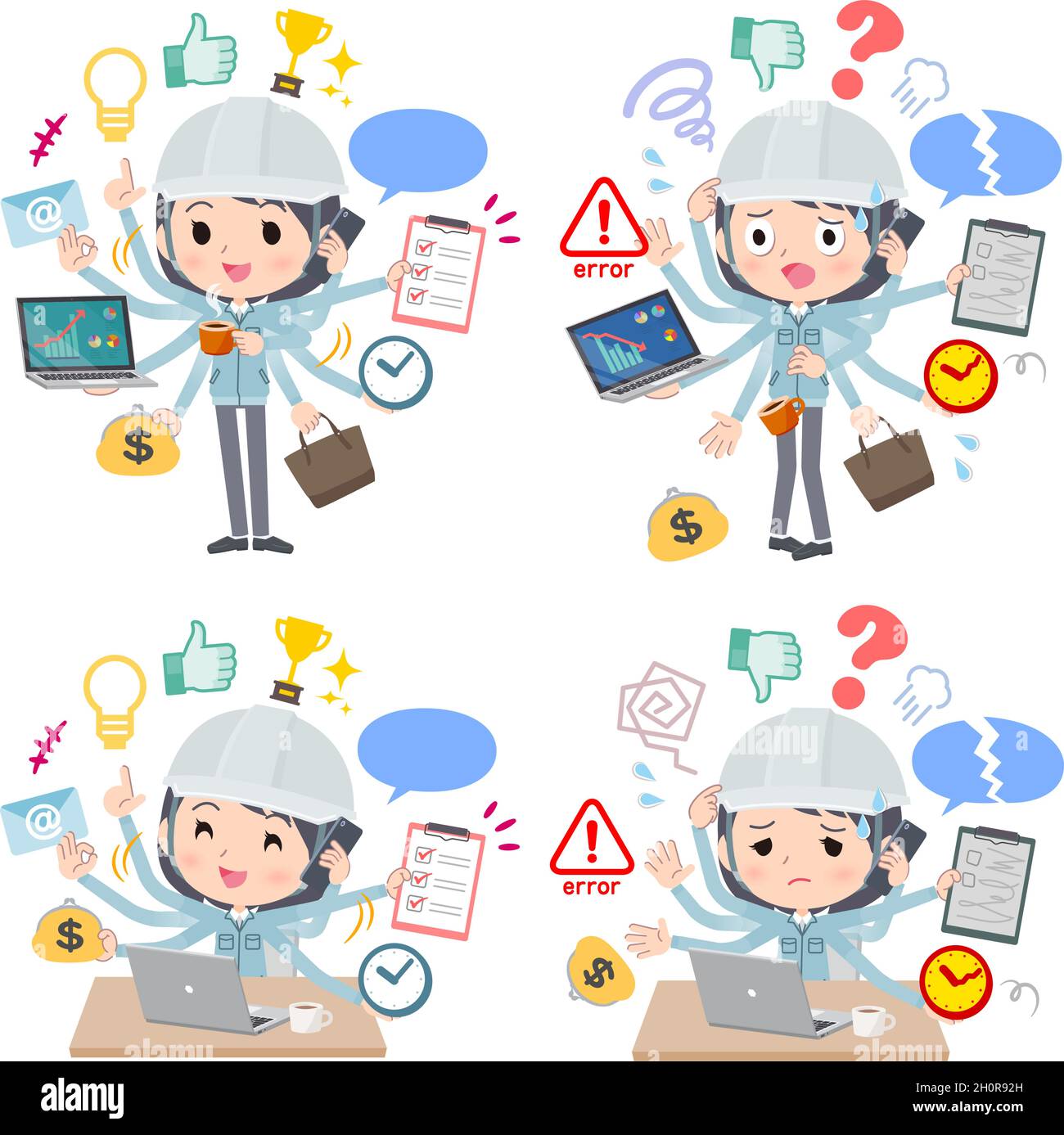 Multitasking engineer Stock Vector Images - Alamy