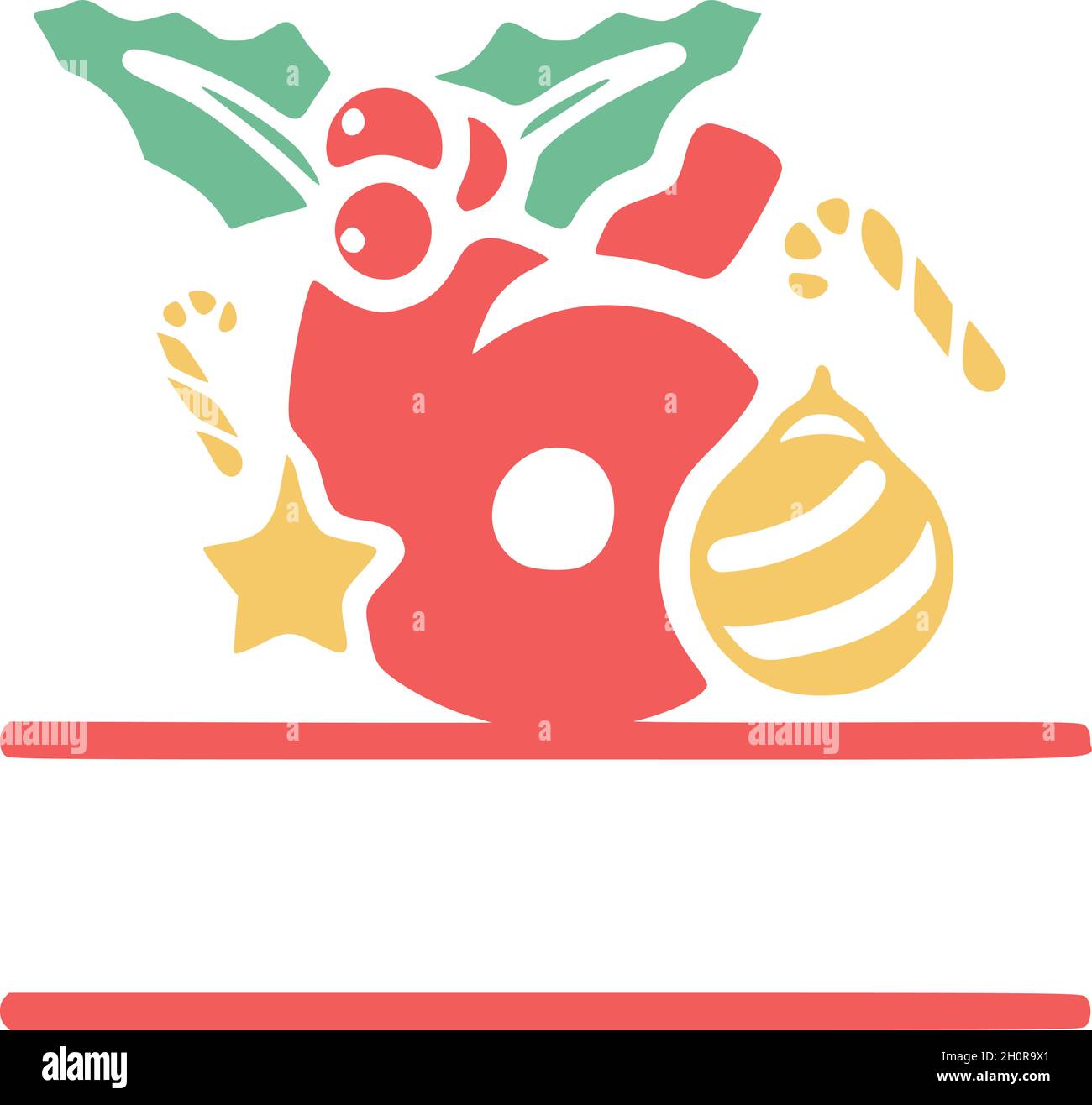 Number 6 is decorated with mistletoe and Christmas elements ...