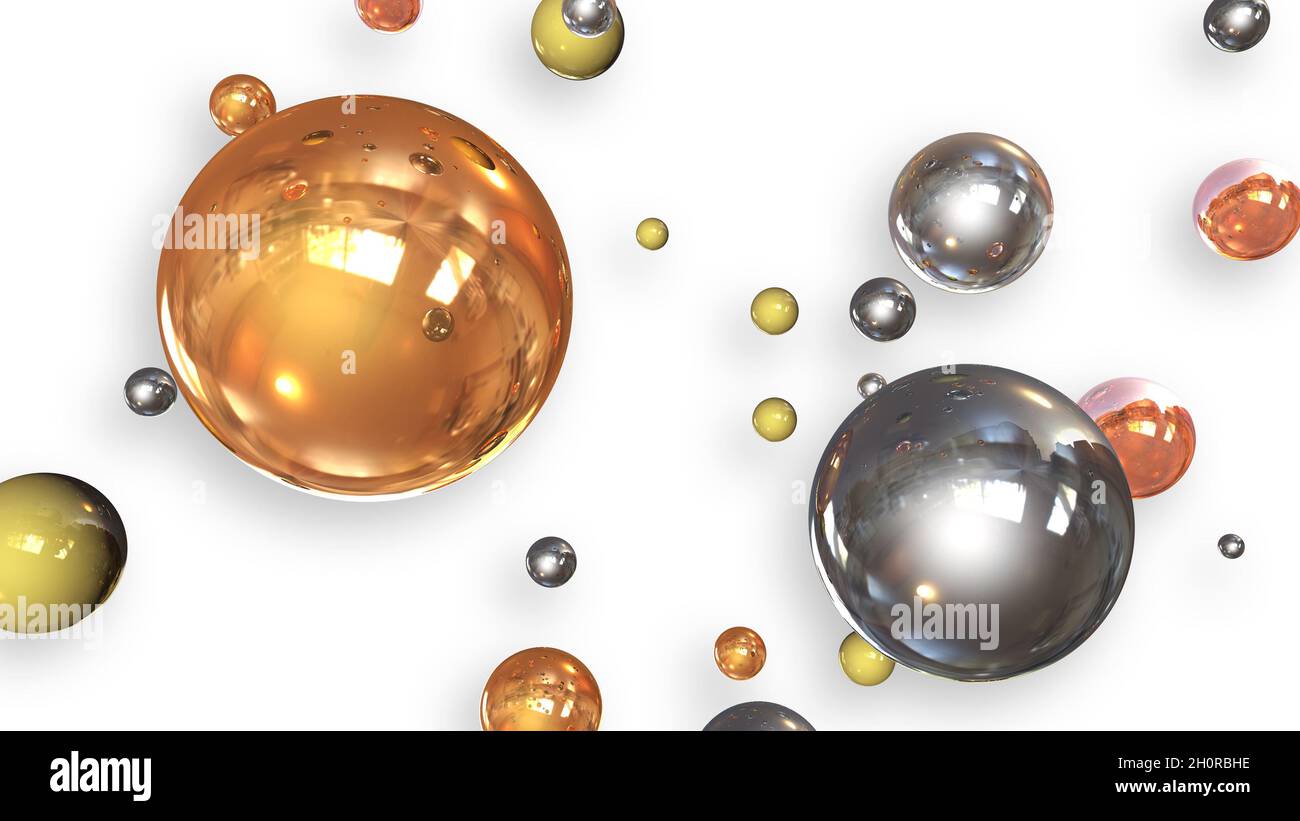 Gold color balls hi-res stock photography and images - Alamy