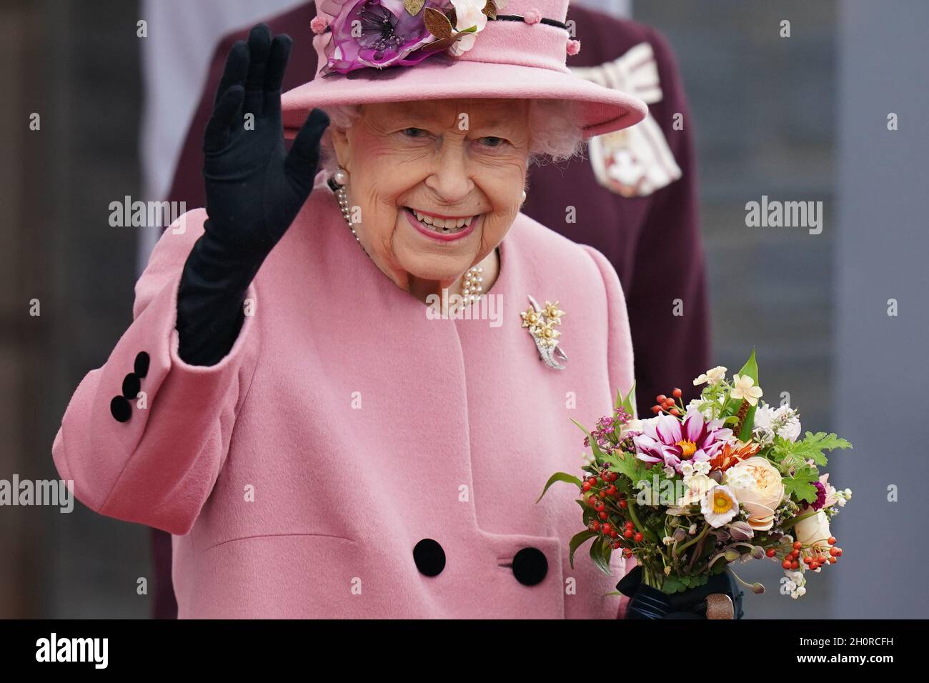 Queen Elizabeth II leaves after attending the opening ceremony of the ...