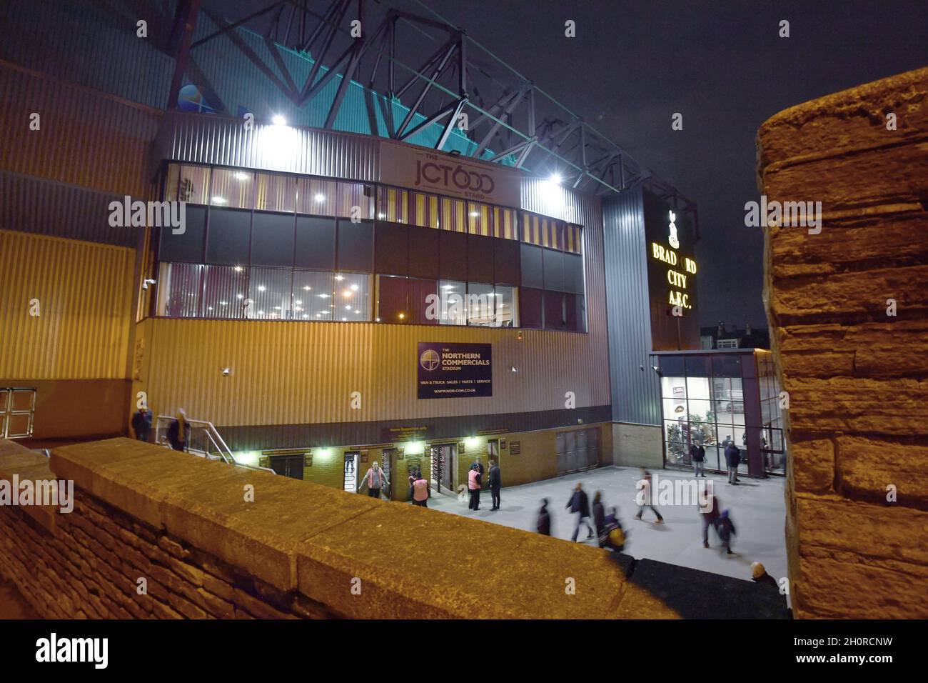 General view of the Northern Commercials Stadium at Valley Parade Stock ...