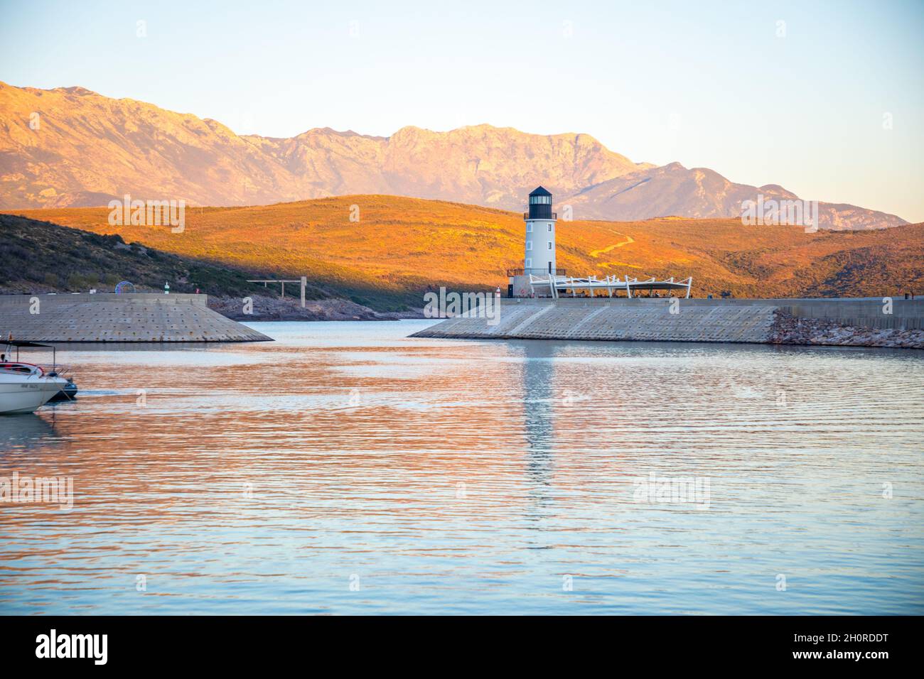 Lustica Bay, Montenegro - October 1, 2021: Lighthouse with restaurant ...