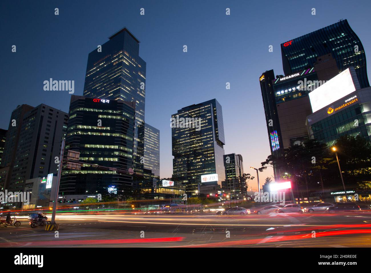 Streets of Gangnam in Seoul South Korea Stock Photo - Alamy