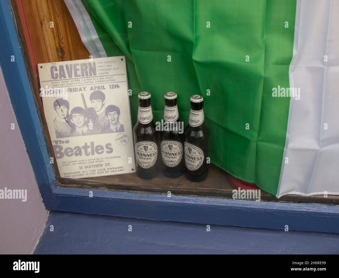 Window display in a public house in Kilrush County Clare Ireland Stock ...