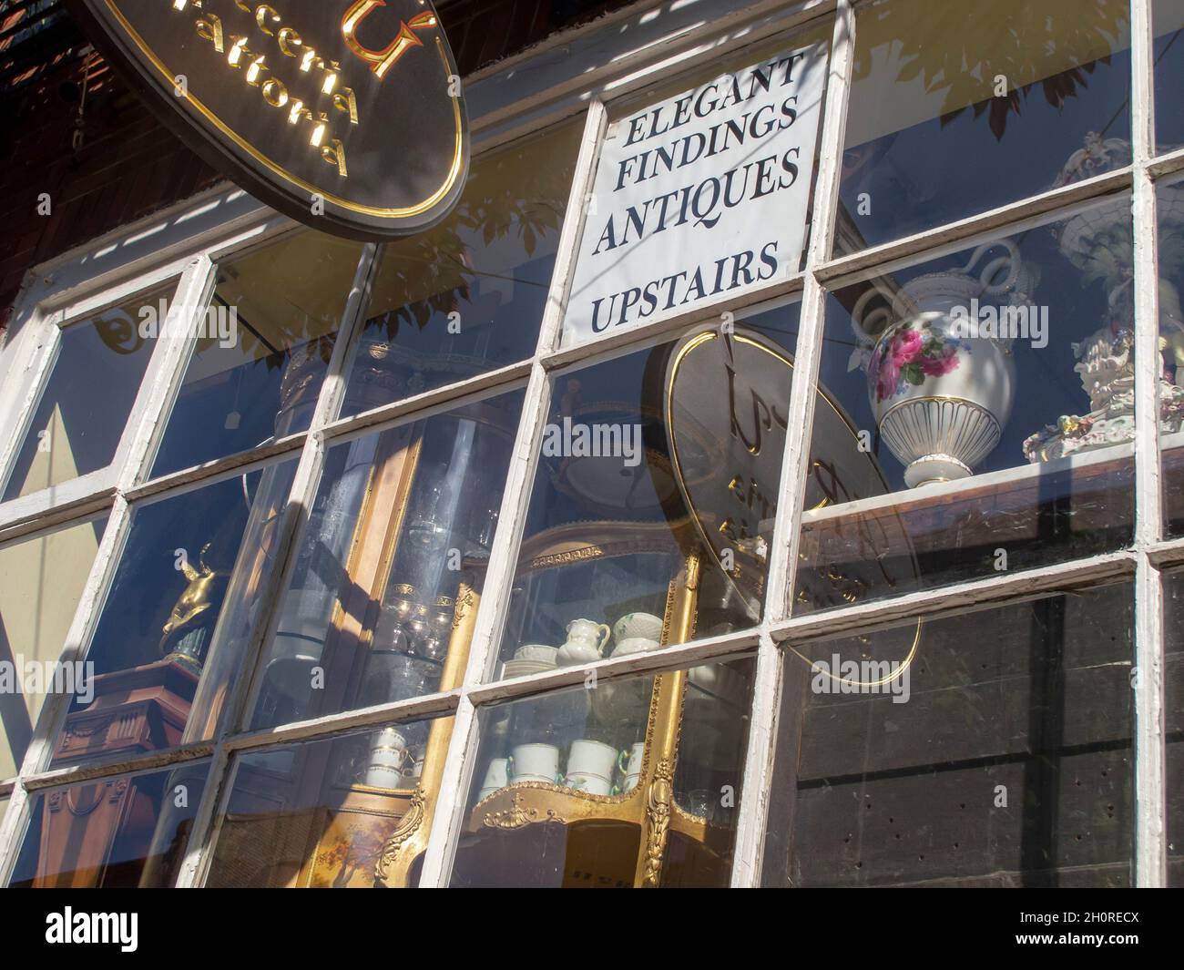 Antique store window on Beacon Hill in Boston Massachusetts USA Stock ...
