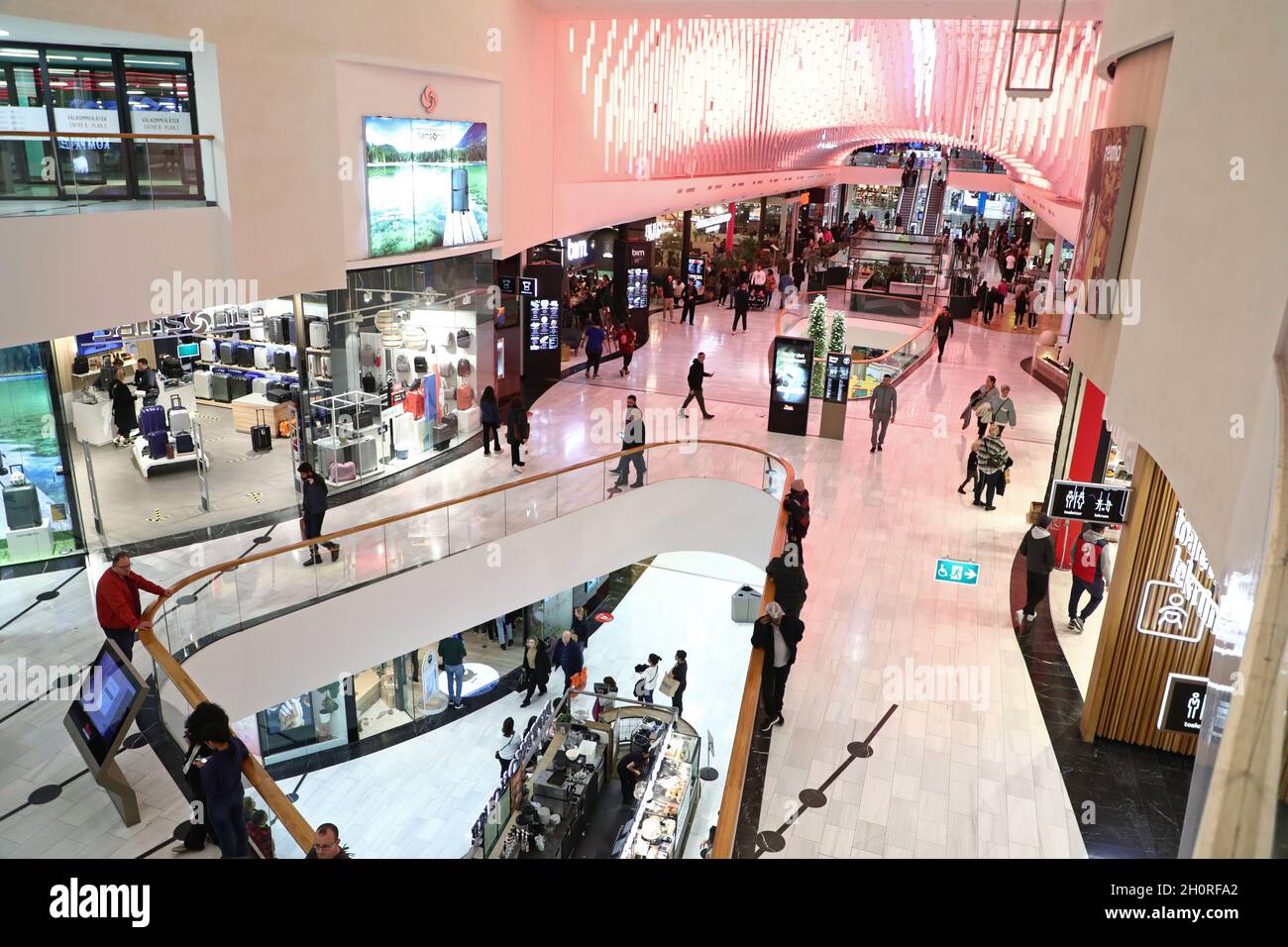 View inside Westfield Mall of Scandinavia in Stockholm, Sweden, during ...
