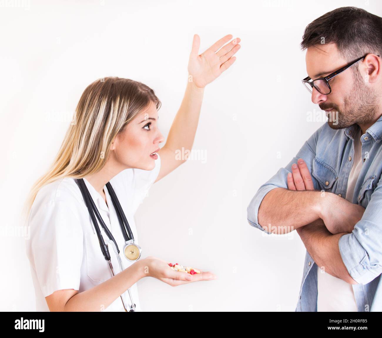 Angry patient man hospital hi-res stock photography and images - Alamy