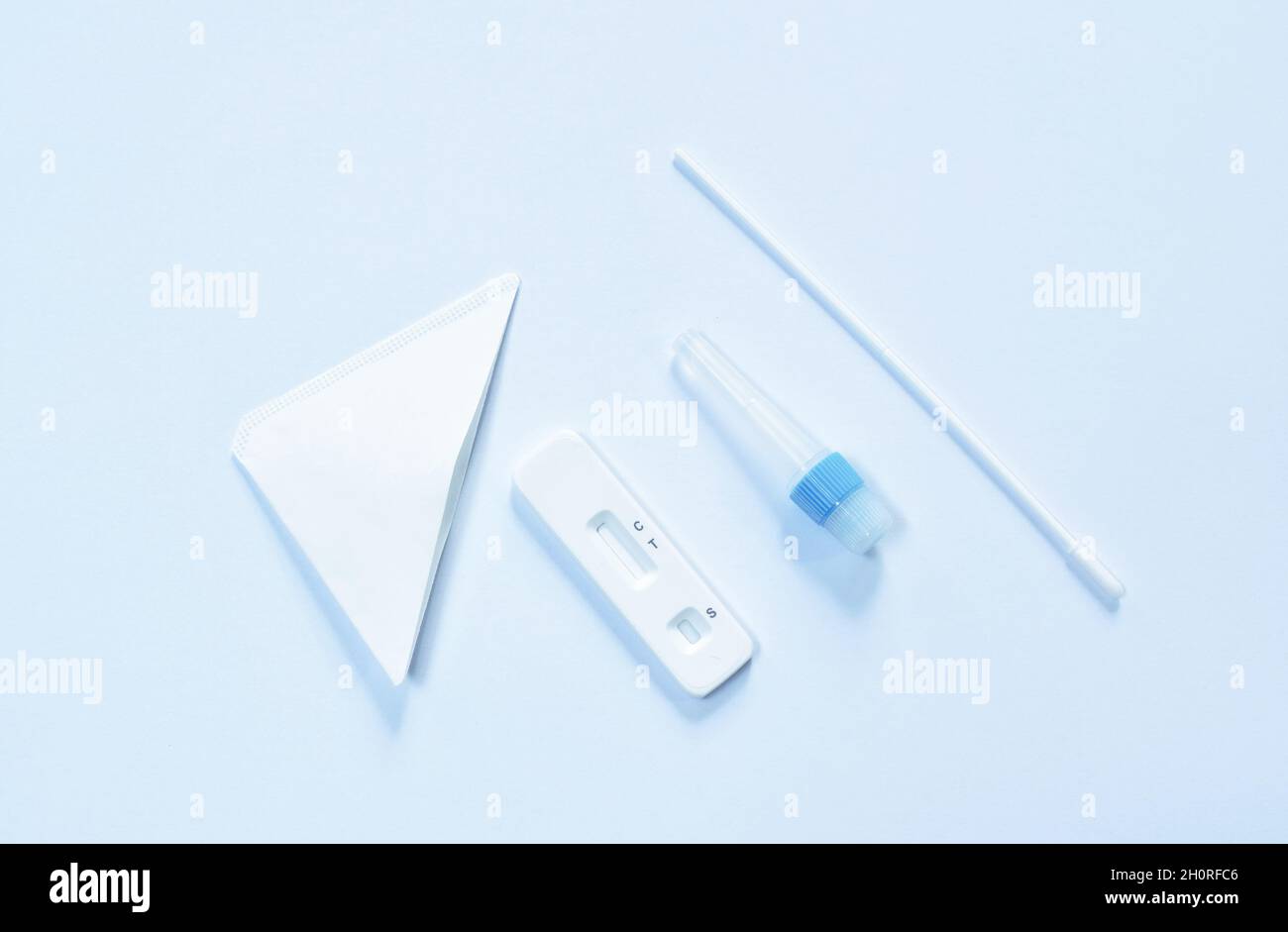 antigen test kit for checking virus on white background Stock Photo - Alamy