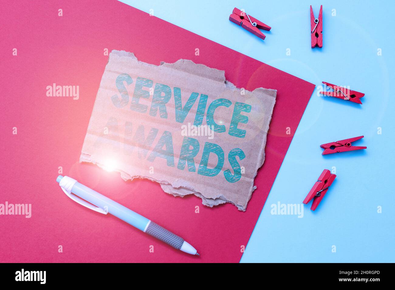 Text sign showing Service Awards. Word for Recognizing an employee for ...