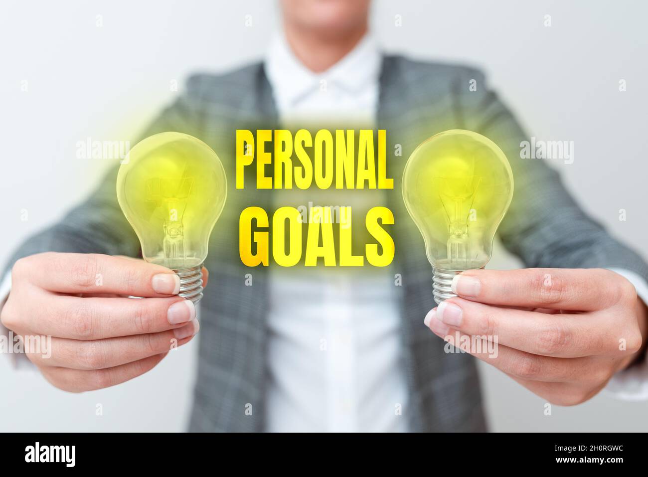 Text showing inspiration Personal Goals. Business idea Target set by a ... Text showing inspiration Personal Goals. Business idea Target set by a ...