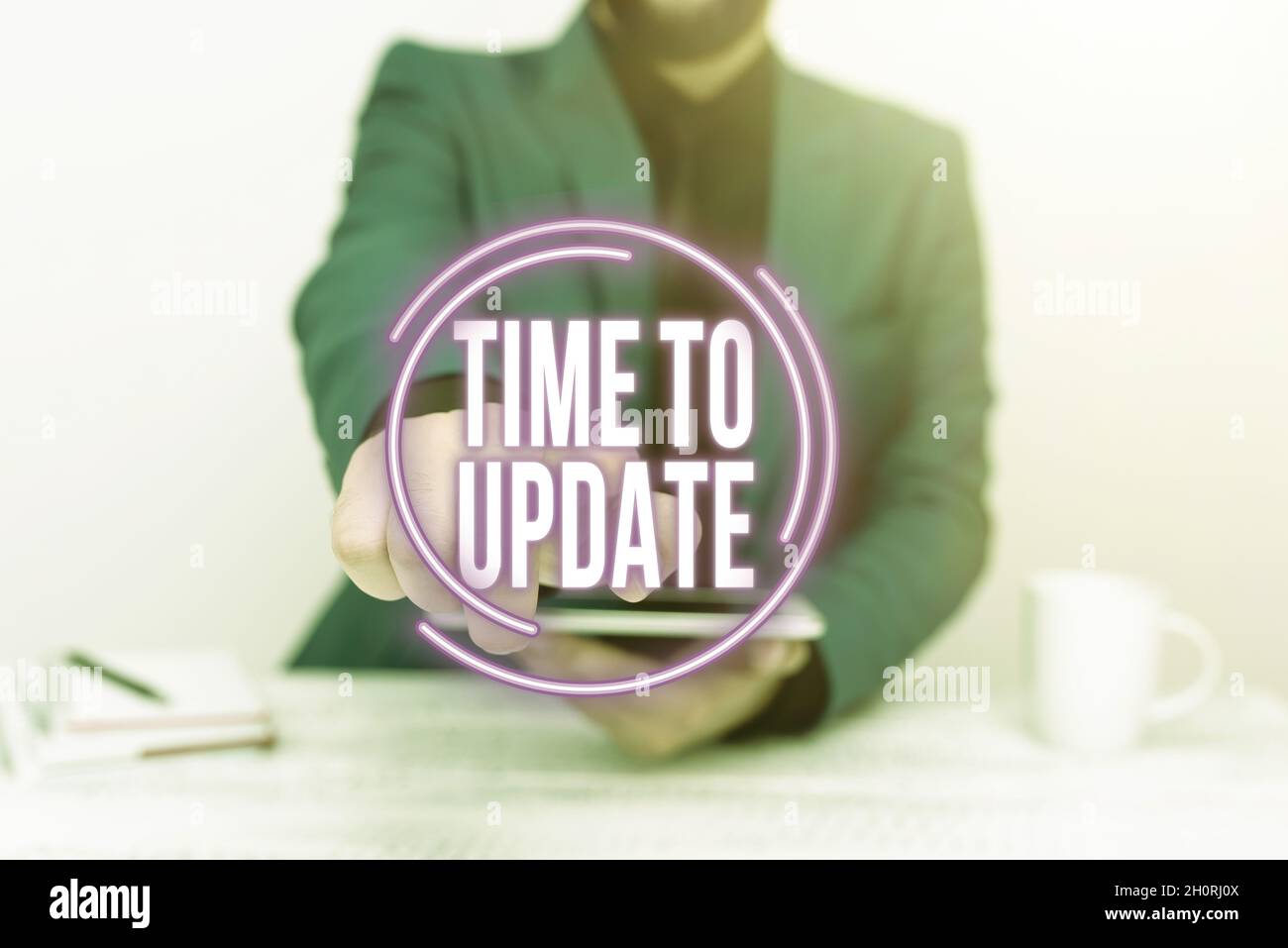 Text caption presenting Time To Update. Business concept act updating ...