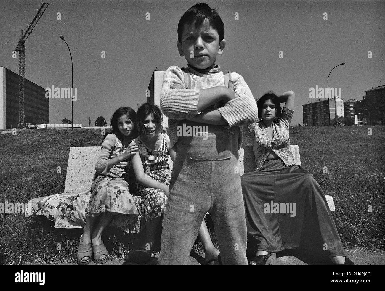 Street Photography, Milan, Italy, 1977, Gypsies Stock Photo - Alamy
