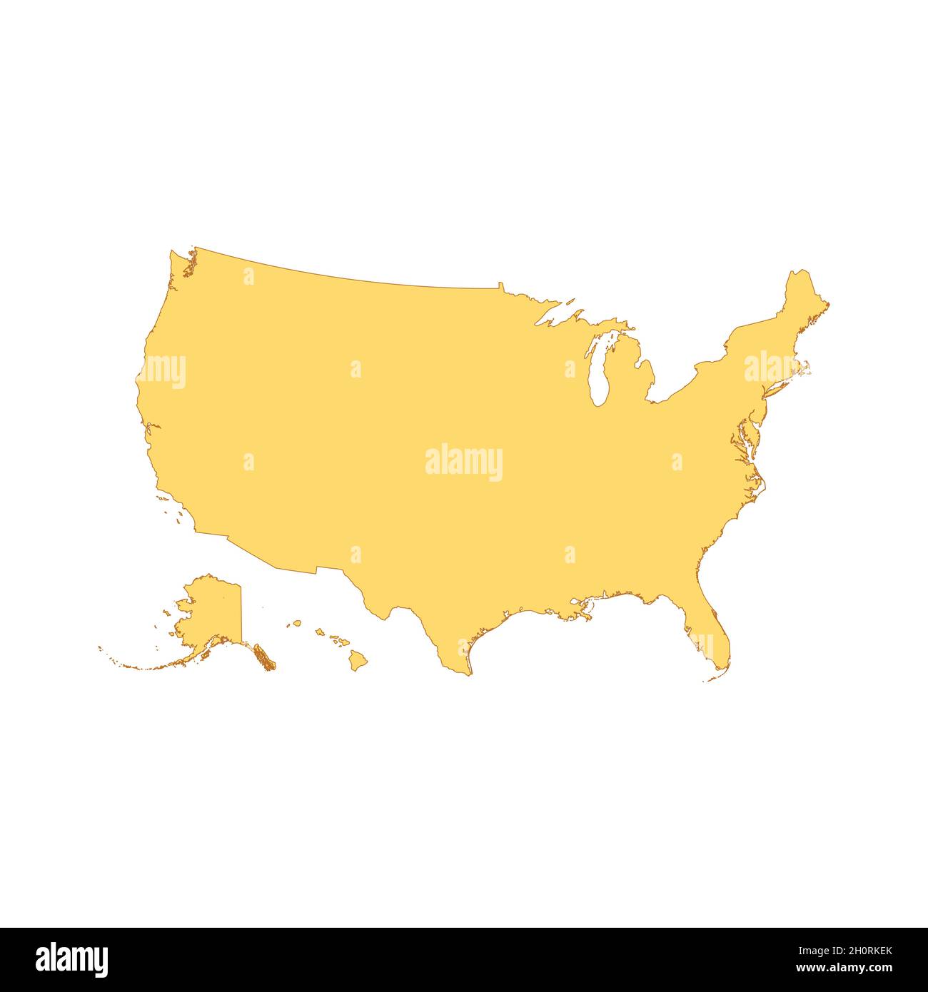 Usa Map Outline Color North America Map Outline Vector In Gray Color