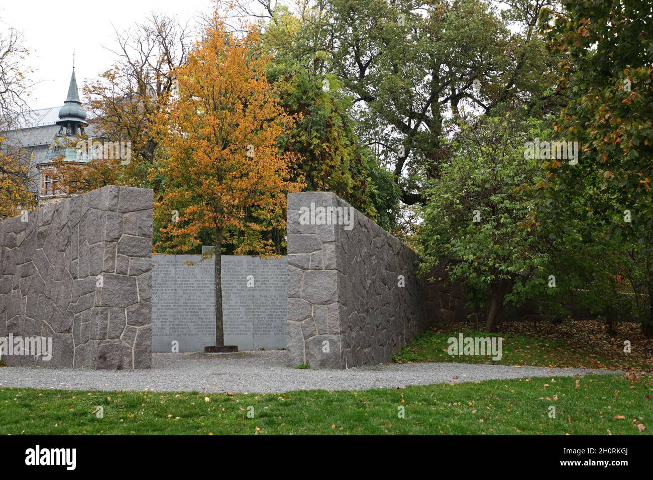 The Estonia monument in Stockholm, Sweden, during Sunday afternoon. The ...