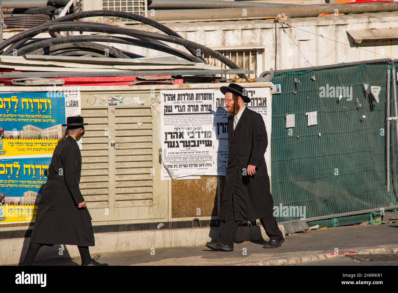 Asia Middle East Israel Jerusalem Mea Shearim Haredi Jews Stock Photo ...