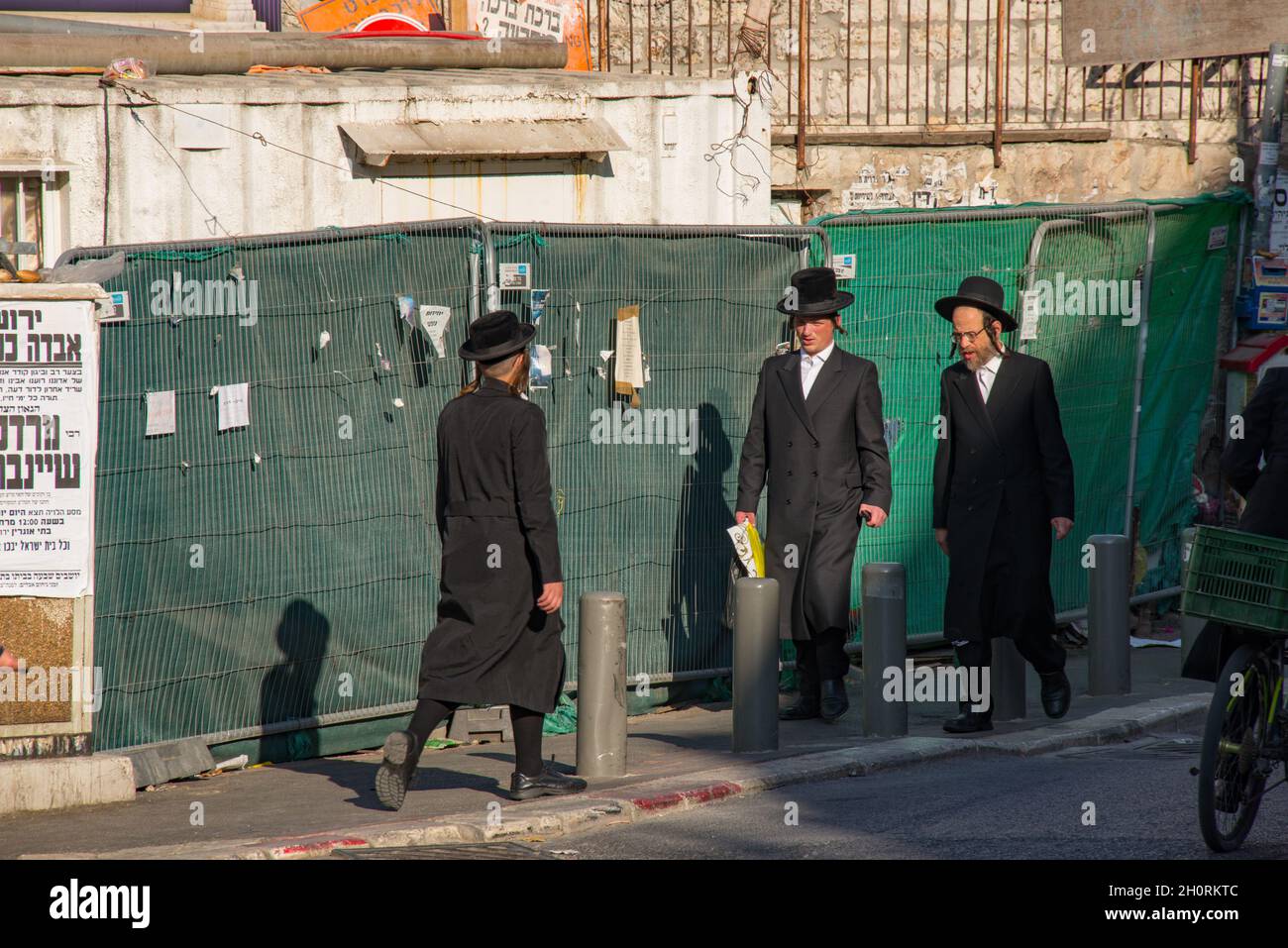 Asia Middle East Israel Jerusalem Mea Shearim Haredi Jews Stock Photo ...