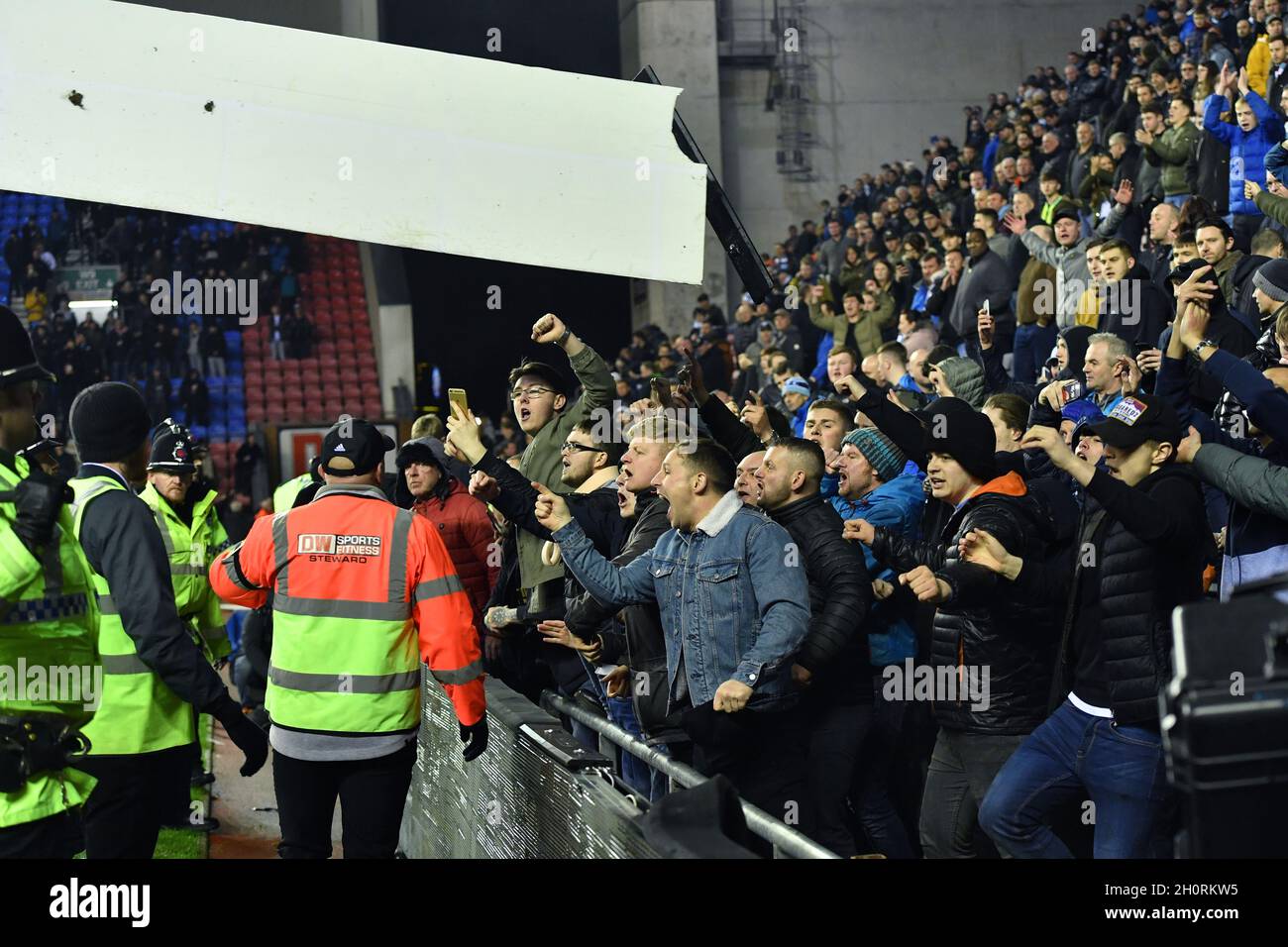 Football fans police clash hi-res stock photography and images - Alamy